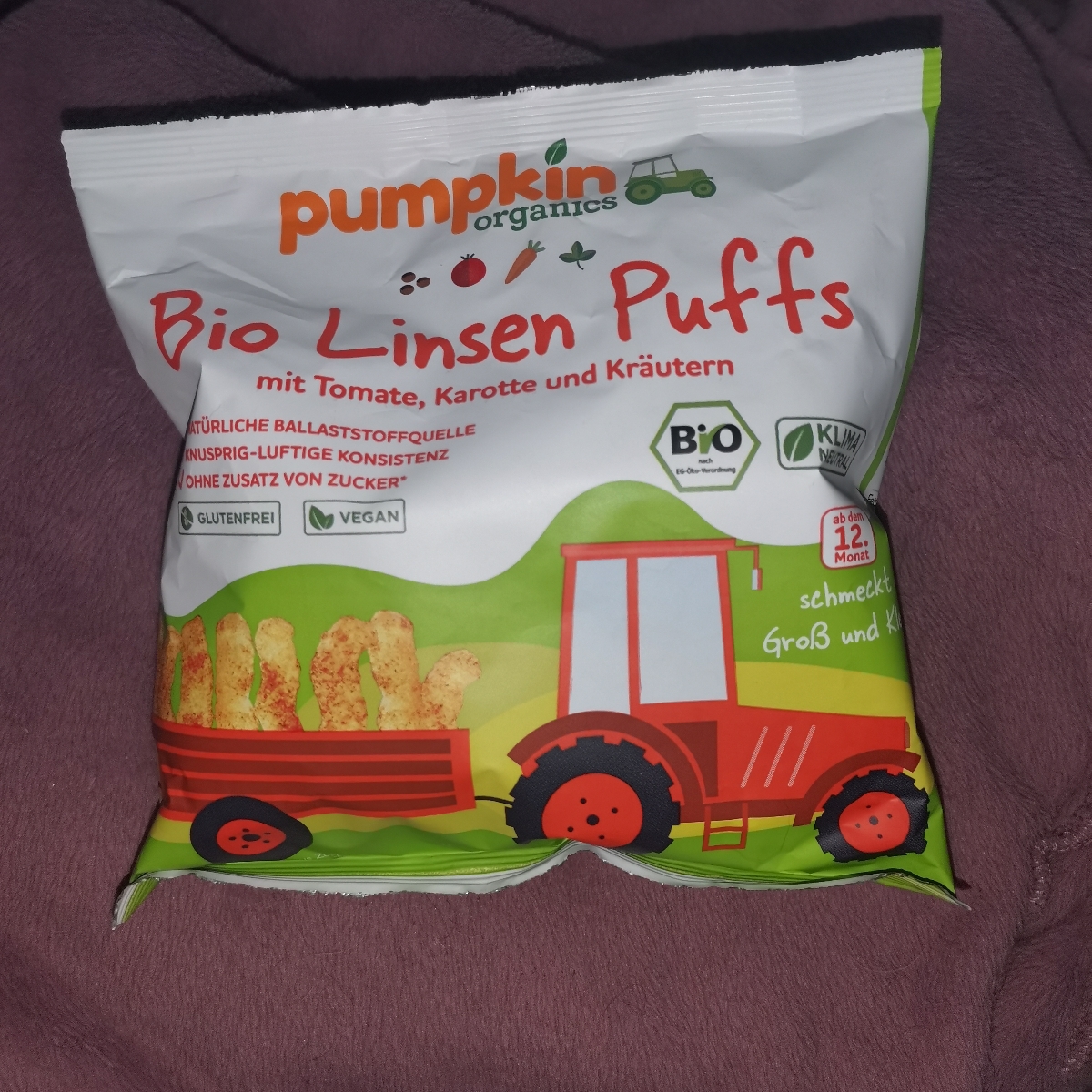 Lentil puffs from Pumpkin Organics - Vegan Product Reviews & Ratings ...