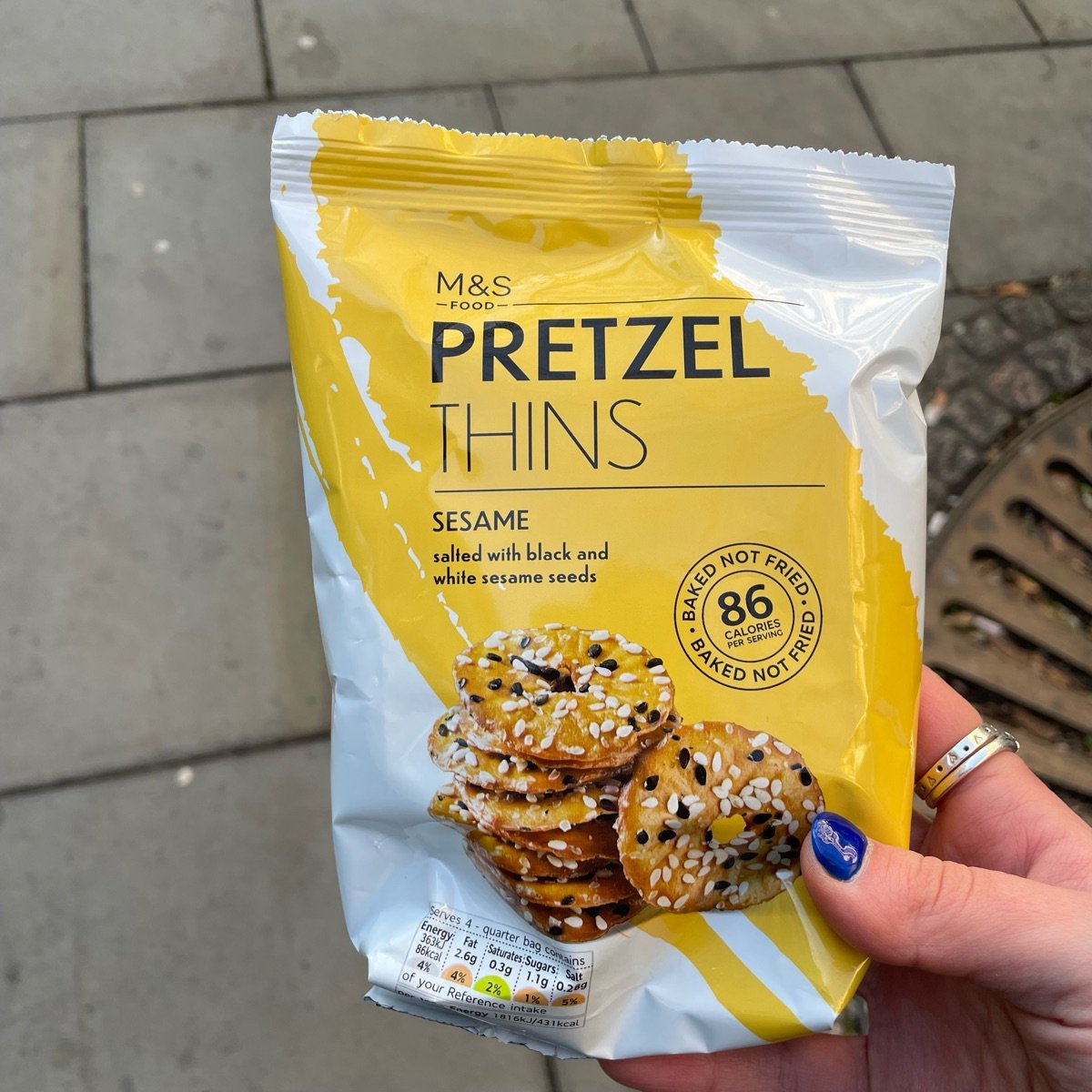 Baked Sesame Pretzel Thins from Marks & Spencer Food (M&S) - Vegan ...