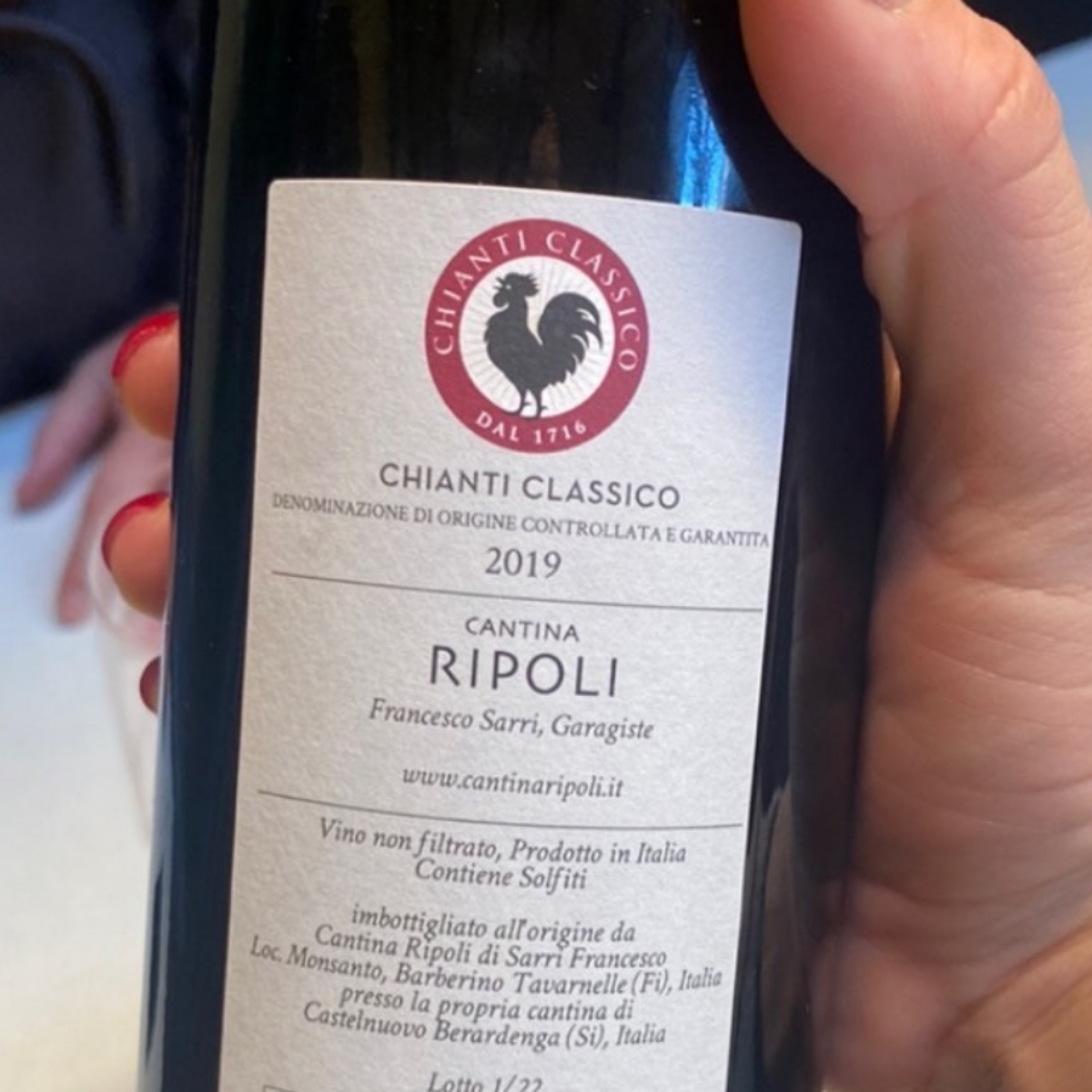 Chianti classico 2019 from Cantina Ripoli - Vegan Product Reviews ...