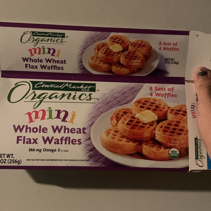 Central Market H.E.B whole wheat flax waffle minis Review | abillion