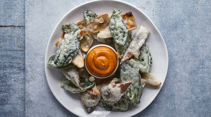 Crispy Sage Leaves Recipe from Tredwells, London | abillion