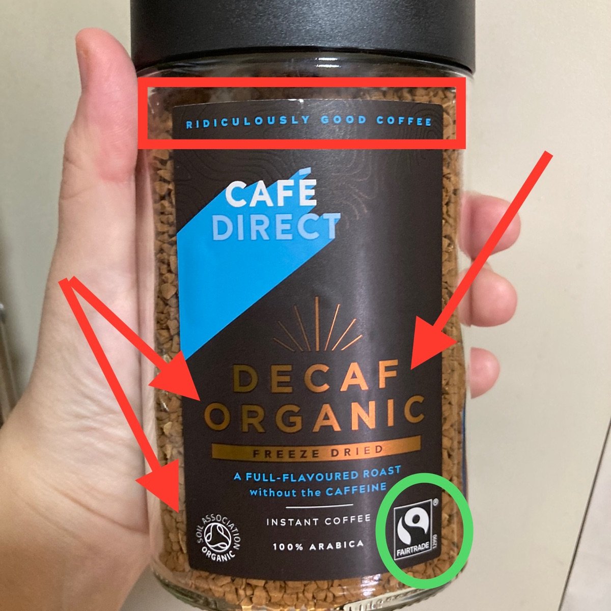 Decaf Organic from Café Direct - Vegan Product Reviews & Ratings | abillion