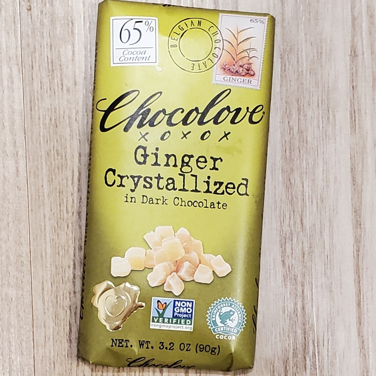 Ginger crystallized in dark chocolate from Chocolove - Vegan Product ...
