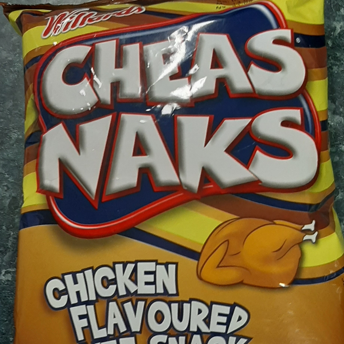 Cheas Naks Chicken Flavoured Maise Snack from Willards - Vegan Product ...