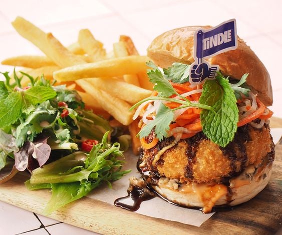 Prive Sweet and Sticky Panko-Crusted TiNDLE Burger from TiNDLE - Vegan ...