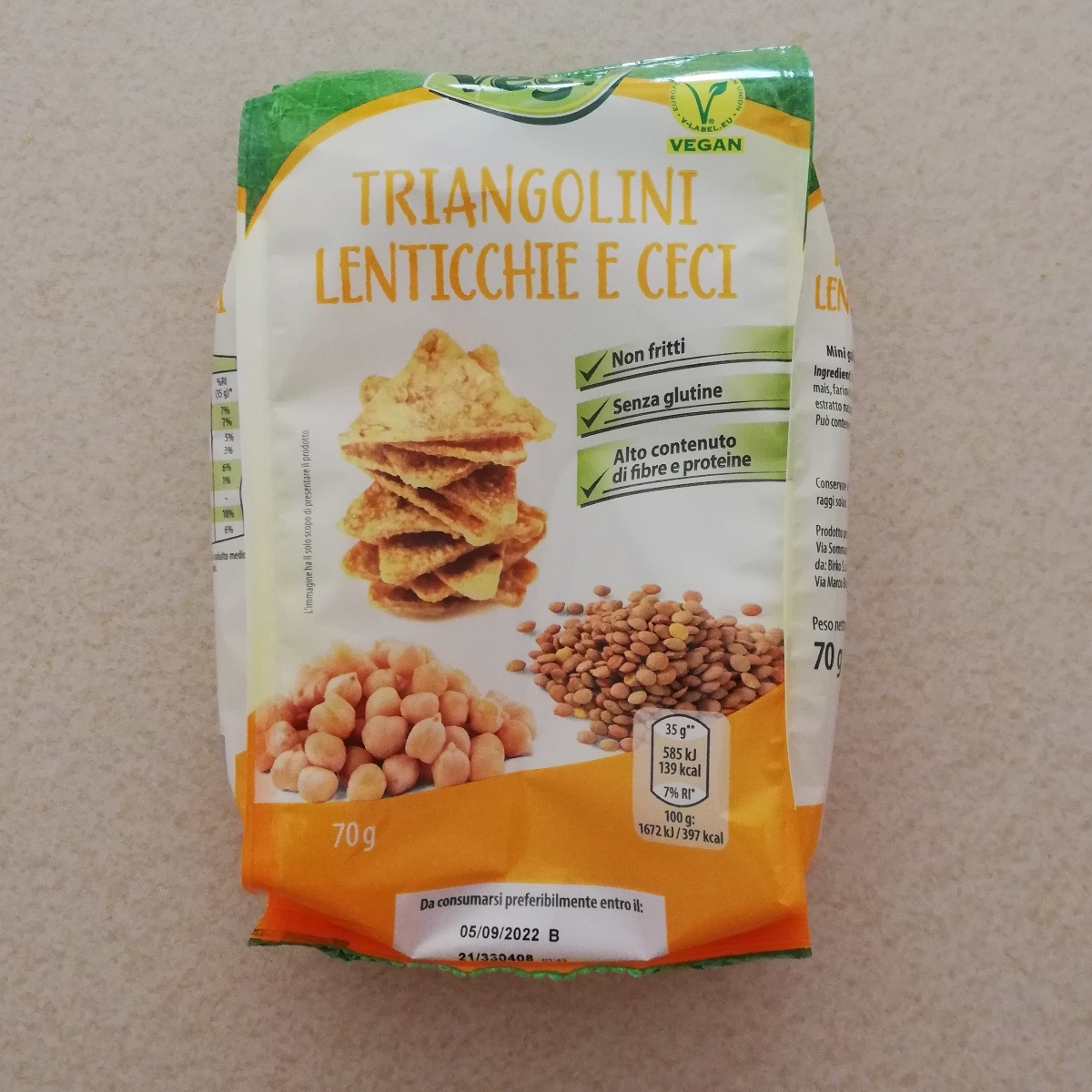 Triangolini lenticchie e ceci from ALDI - Vegan Product Reviews ...