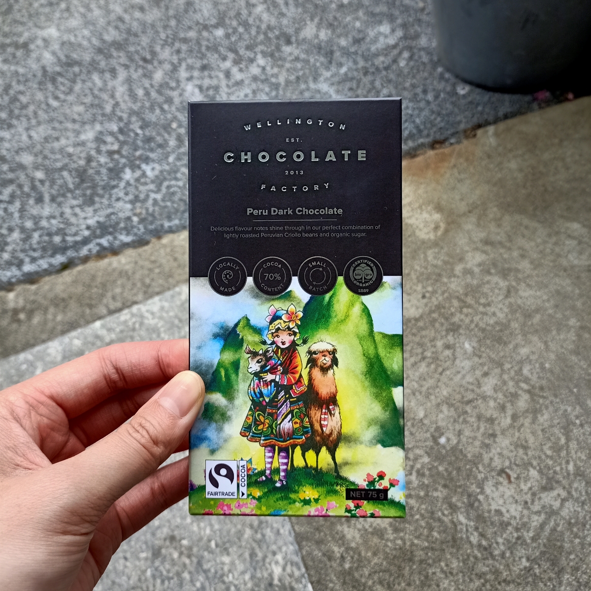 Peru Dark Chocolate from Wellington Chocolate Factory - Vegan Product ...