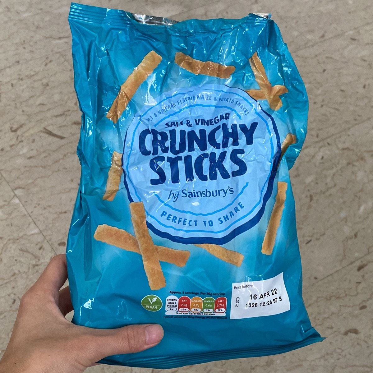 Salt & Vinegar Crunchy Sticks from Sainsbury's - Vegan Product Reviews ...