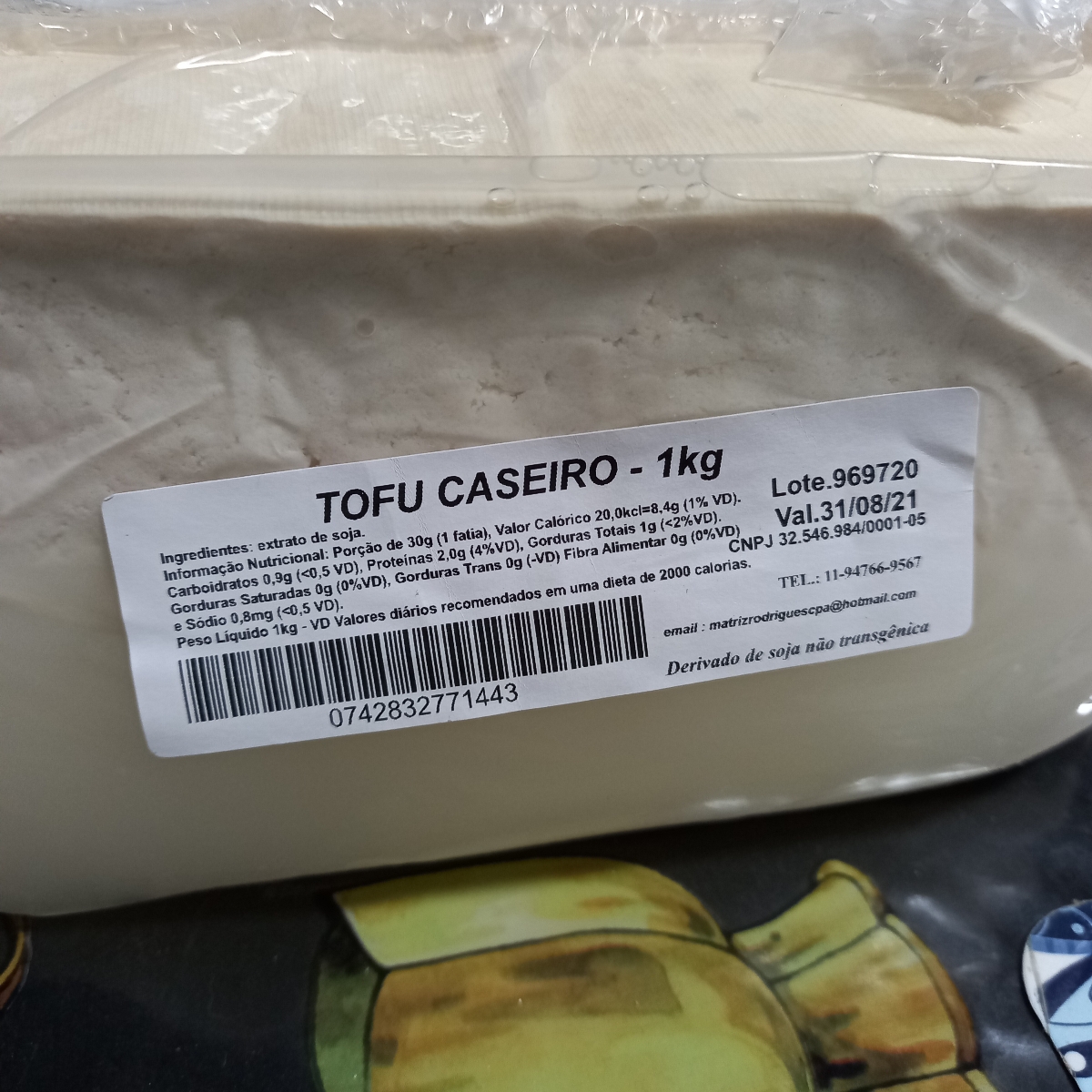 Tofu fresco peça 1 kg from Vem da Terra Empório - Vegan Product Reviews ...