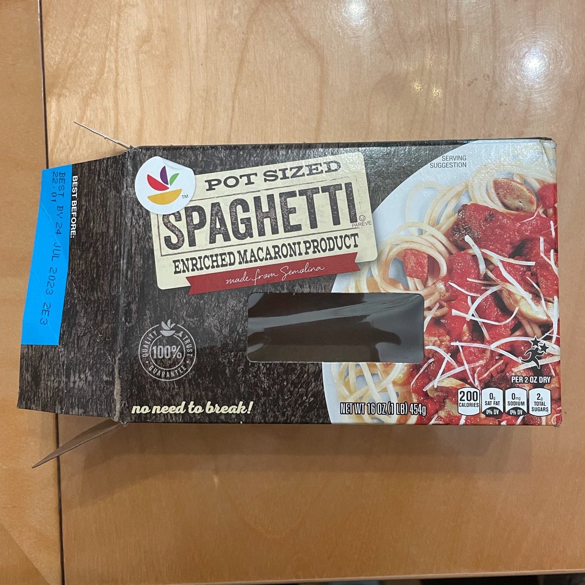 Pot sized spaghetti from Stop and shop - Vegan Product Reviews ...
