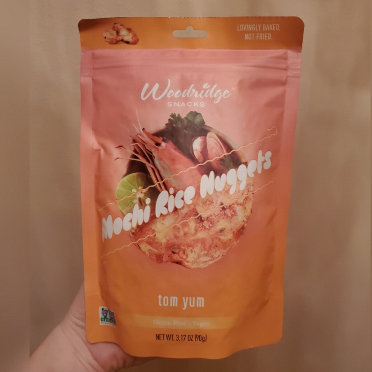 Mochi Rice Nuggets Tom Yum from Woodridge - Vegan Product Reviews ...