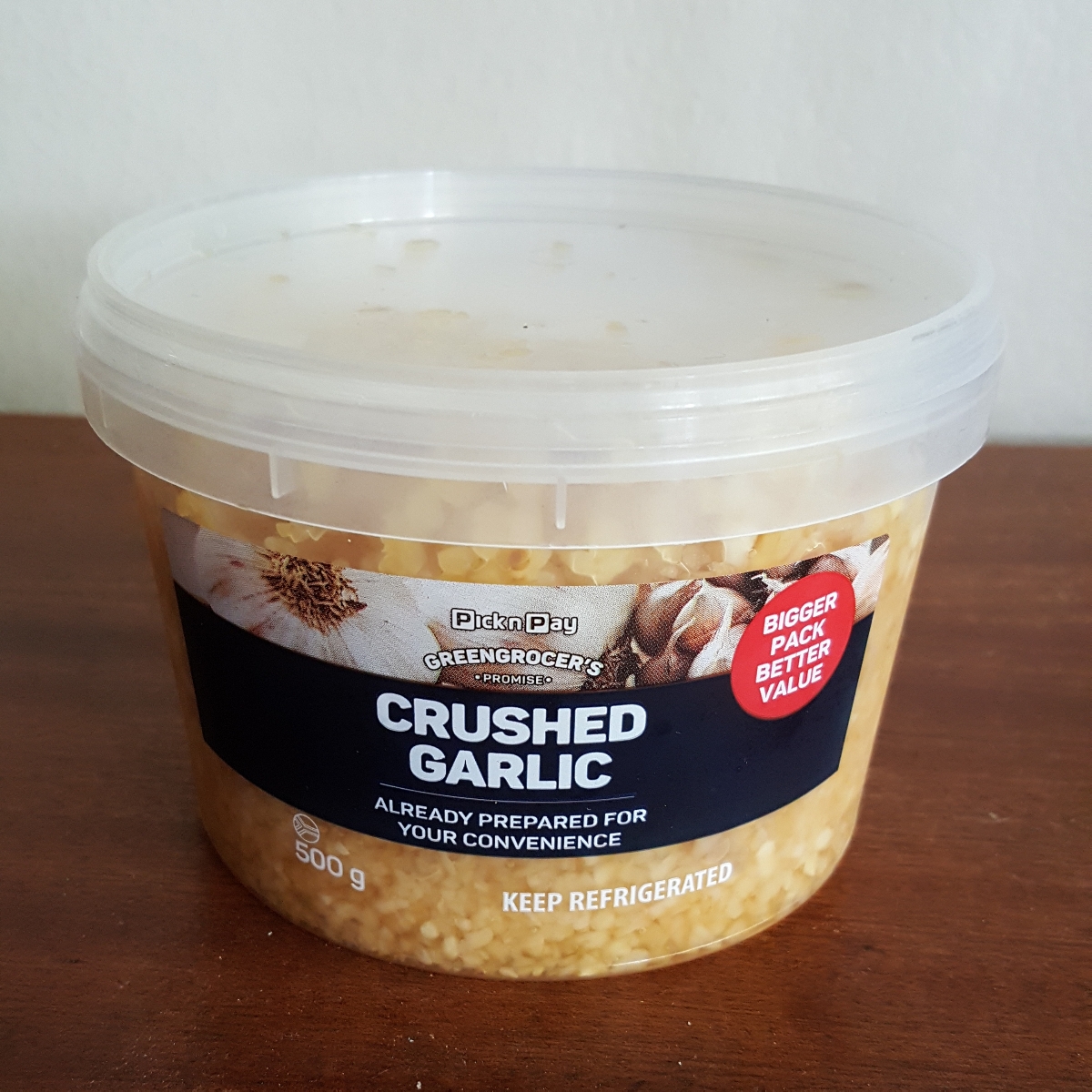 Crushed Garlic 500gr from Pick n Pay - Vegan Product Reviews & Ratings ...