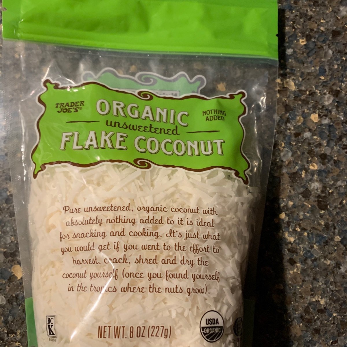 Organic Unsweetened Flake Coconut from Trader Joe's - Vegan Product ...