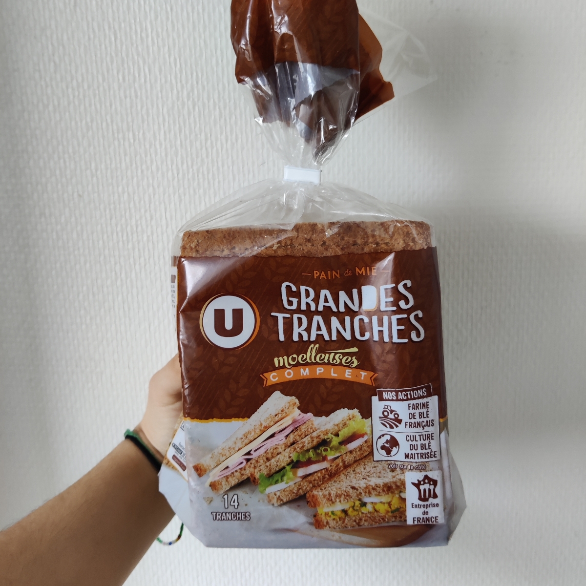 Pain de mie Grandes Tranches Moelleuses Complet from U - Vegan Product Reviews & Ratings | abillion
