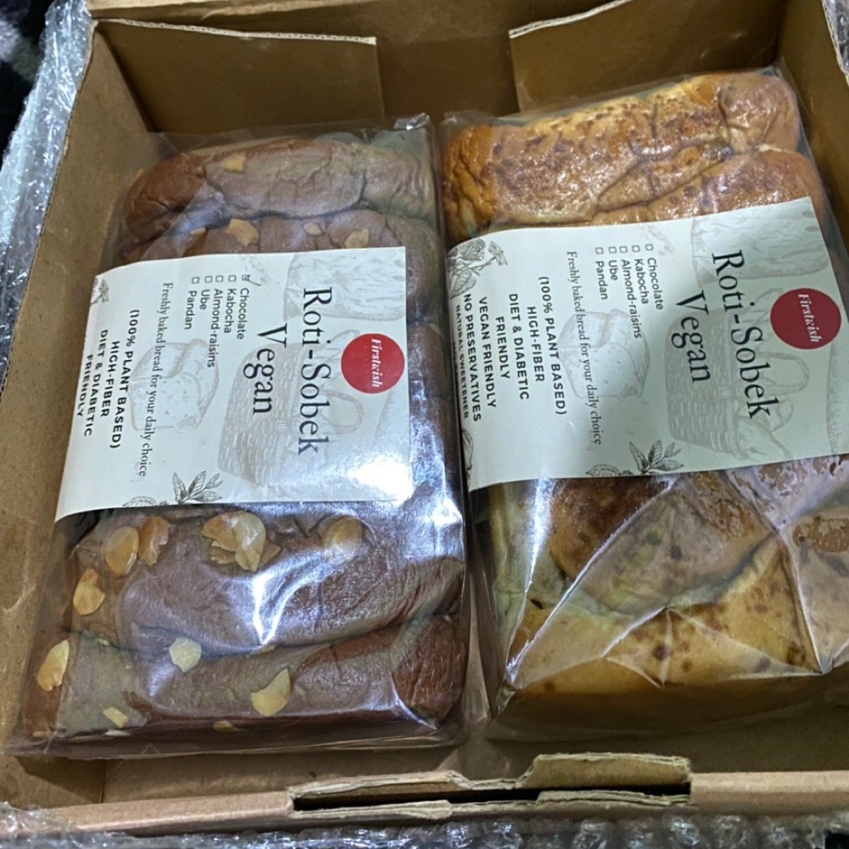 Chocolate roti sobek from Firstwish bakery - Vegan Product Reviews ...