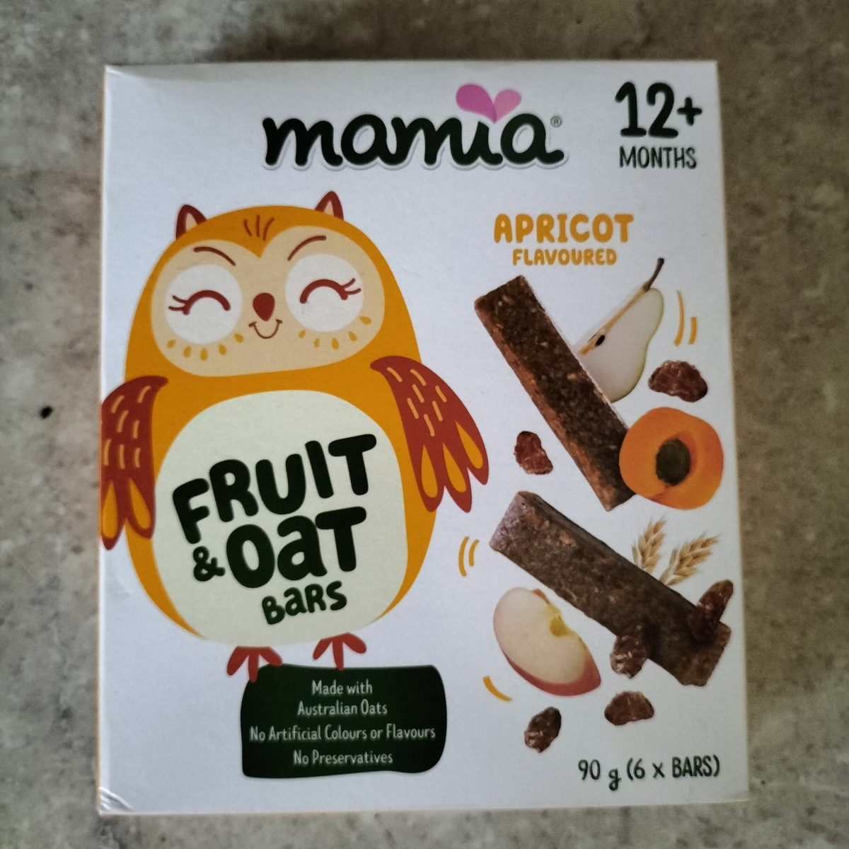 Fruit And Oat Bars Apricot Flavoured from Mamía - Vegan Product Reviews ...