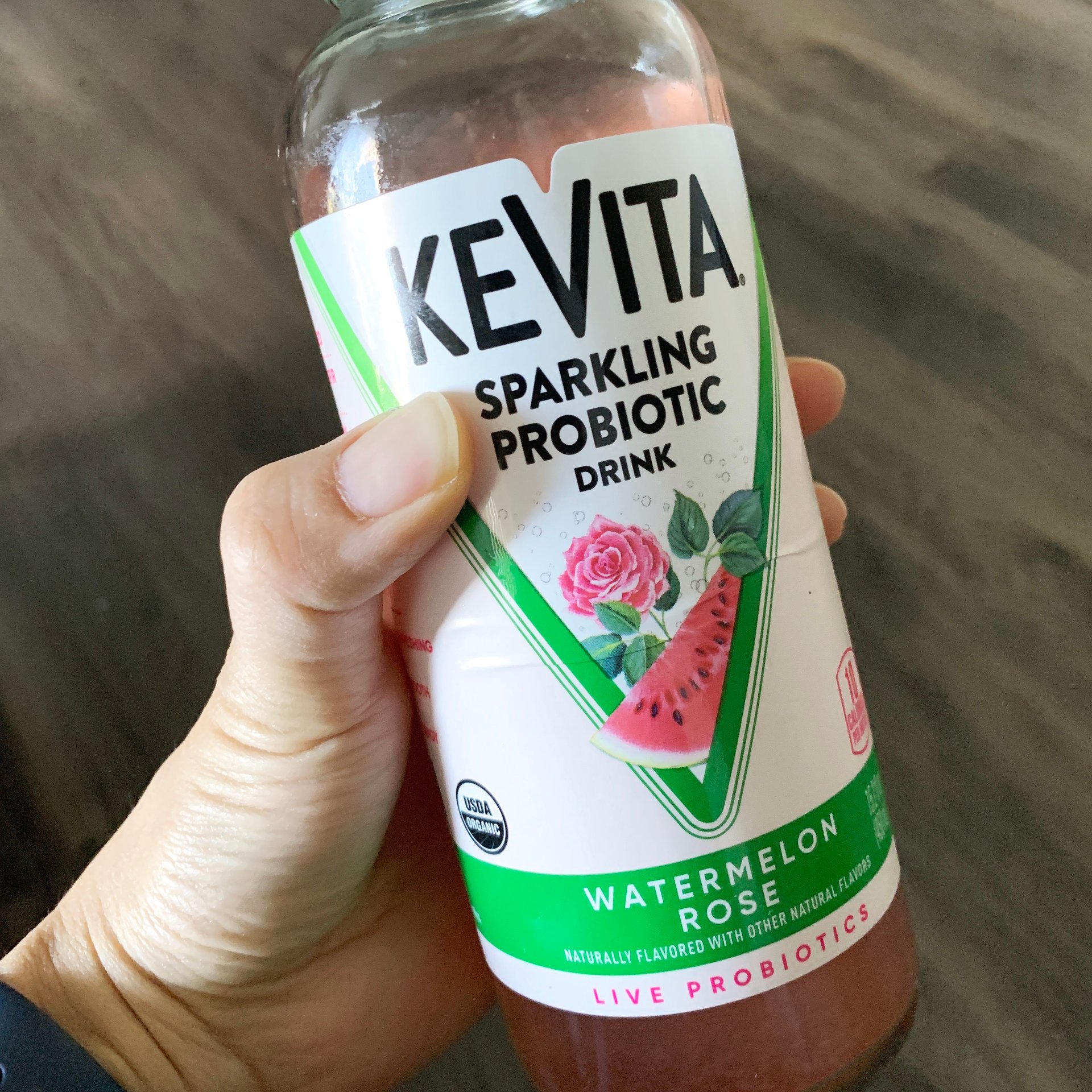SPARKLING PROBIOTIC DRINK Watermelon Rose from KeVita - Vegan Product ...