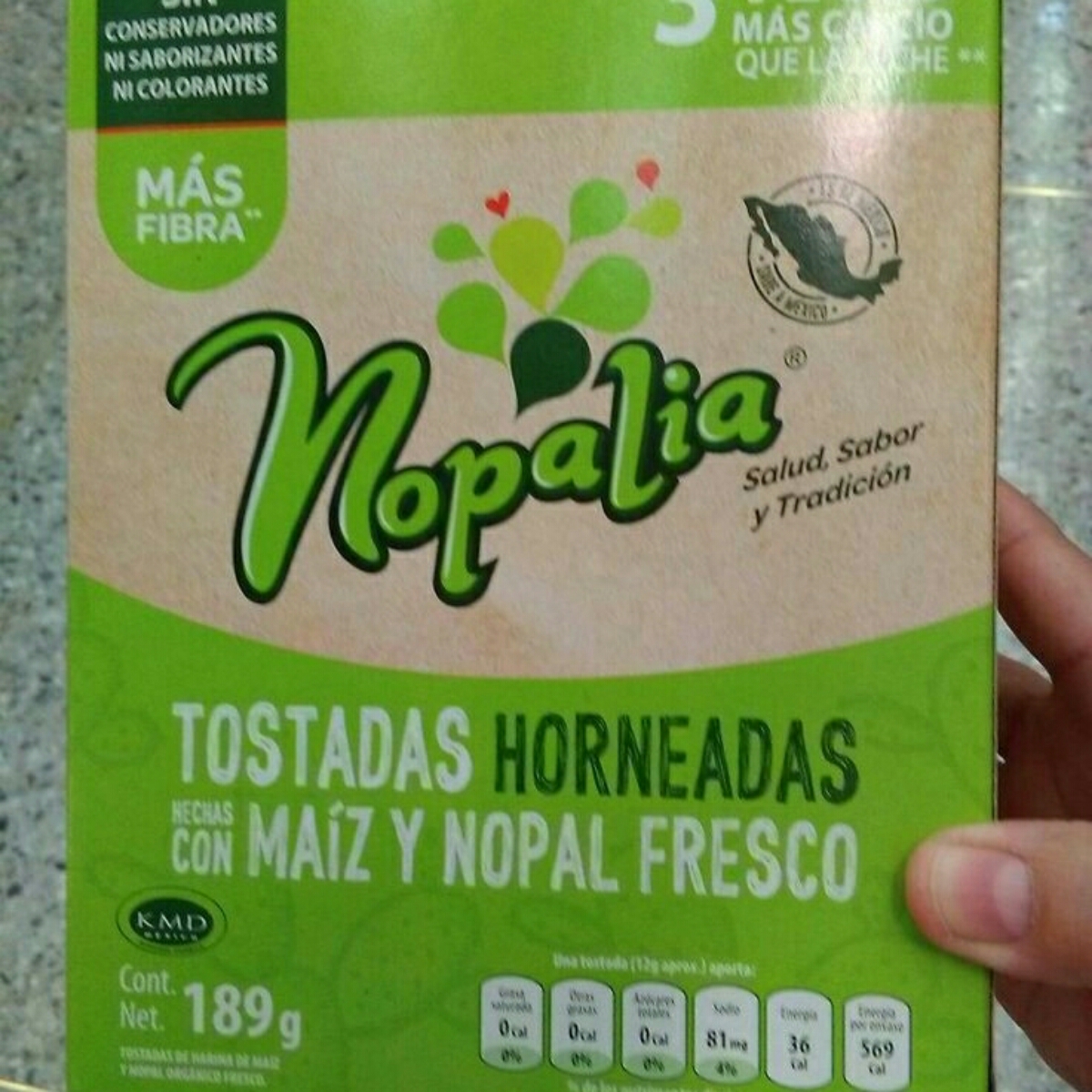 Tostadas horneadas hechas con maíz y nopal from Nopalia - Vegan Product ...