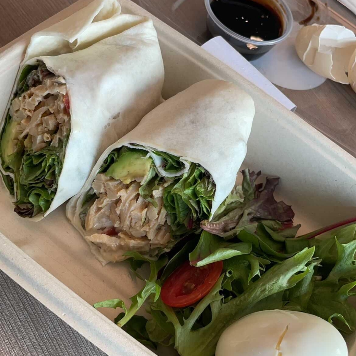 green common Mexican chicken wrap at Great Food Hall - Review by ...