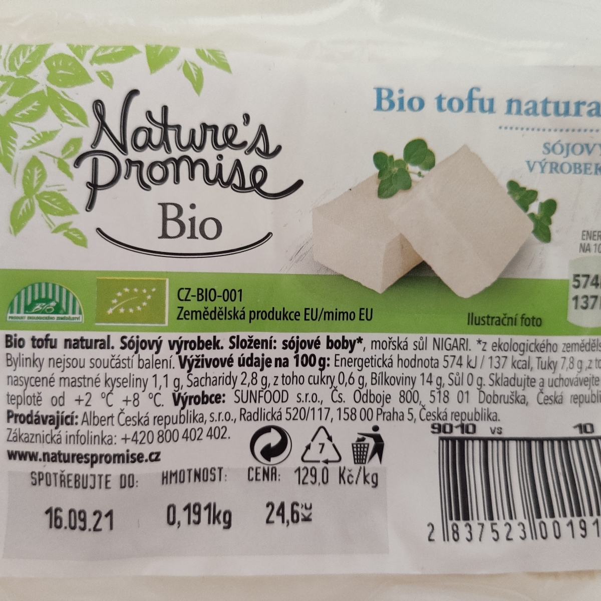 Tofu Natural from Nature's Promise - Vegan Product Reviews & Ratings ...