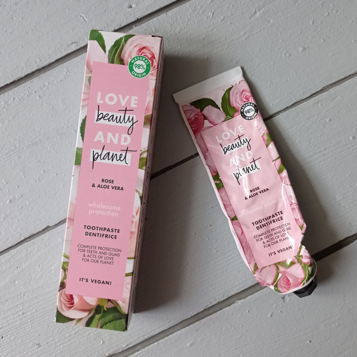 Rose & Aloe Vera Toothpaste from Love Beauty and Planet - Vegan Product ...