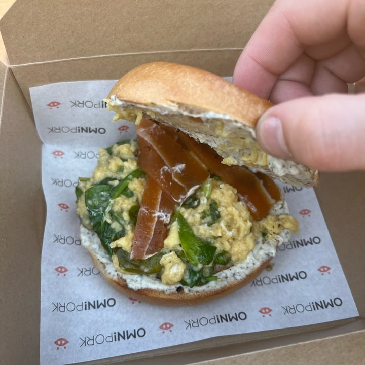 Unity Diner Spitalfields, United Kingdom Scrambled egg and salmon bagel ...