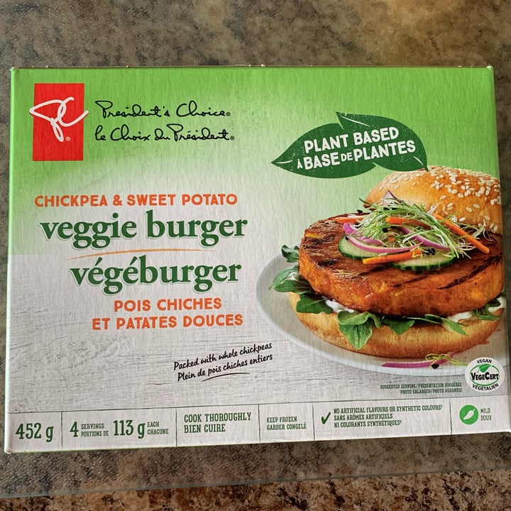President's Choice Chickpea And Sweet Potato Veggie Burger Review ...