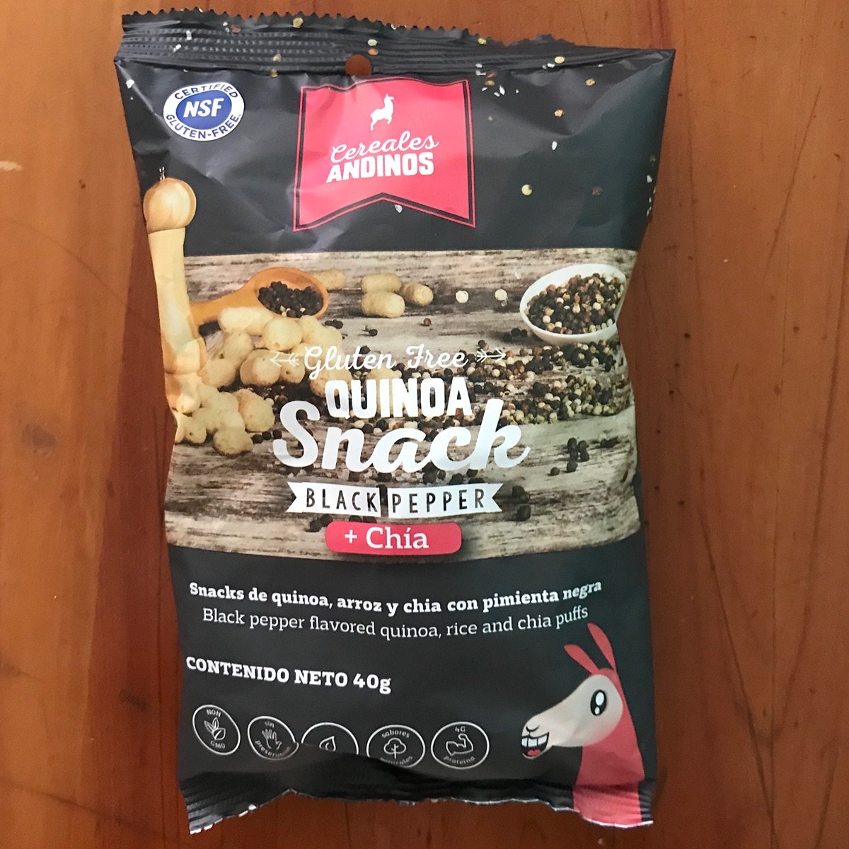 Quinua snack Black Pepper + Chia from Cereales Andinos - Vegan Product ...