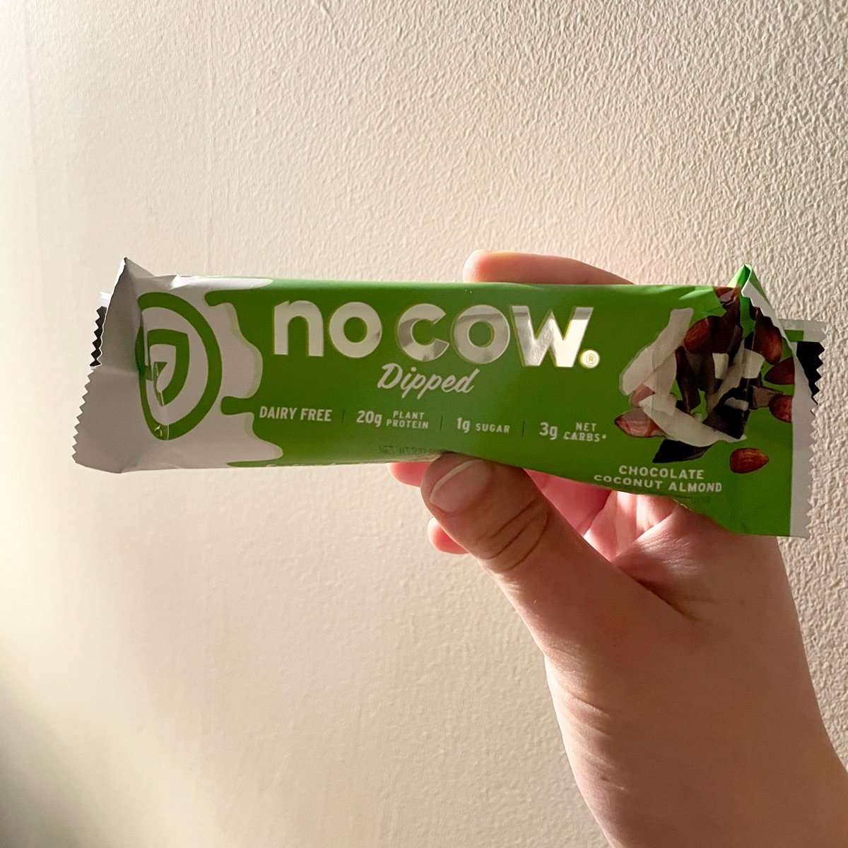 Dipped Chocolate Coconut Almond Protein Bar from No Cow - Vegan Product ...