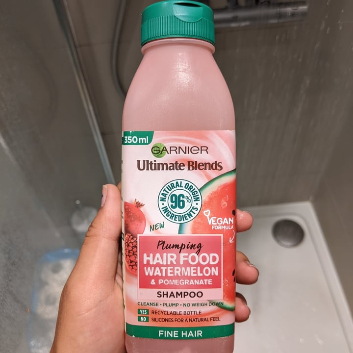 Garnier Plumping Hair Food Watermelon & Pomegranate Shampoo Review ...