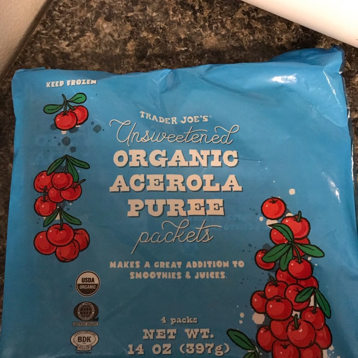 unsweetened organic acerola puree from Trader Joe's - Vegan Product Reviews & Ratings | abillion