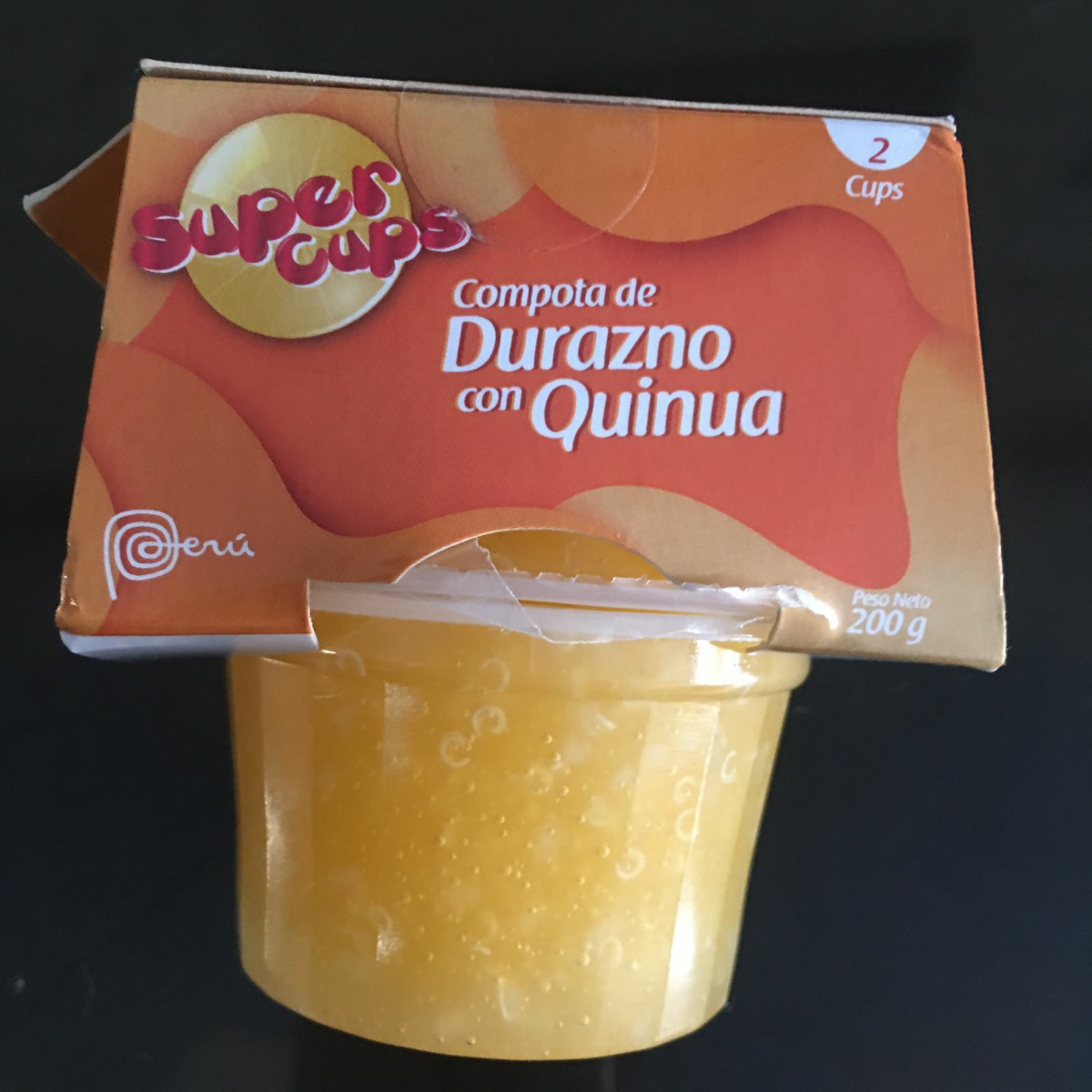 Compota de durazno con quinua from Super Cups - Vegan Product Reviews ...