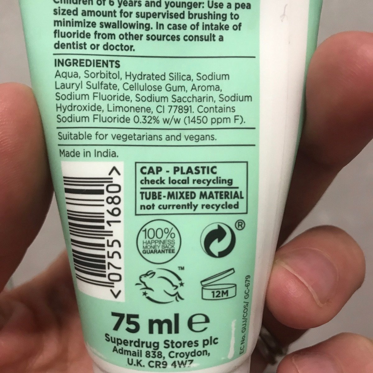 Mint toothpaste from My little star - Vegan Product Reviews & Ratings ...