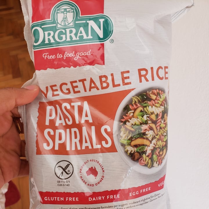 Orgran Vegetable Rice Pasta Spirals Review | abillion