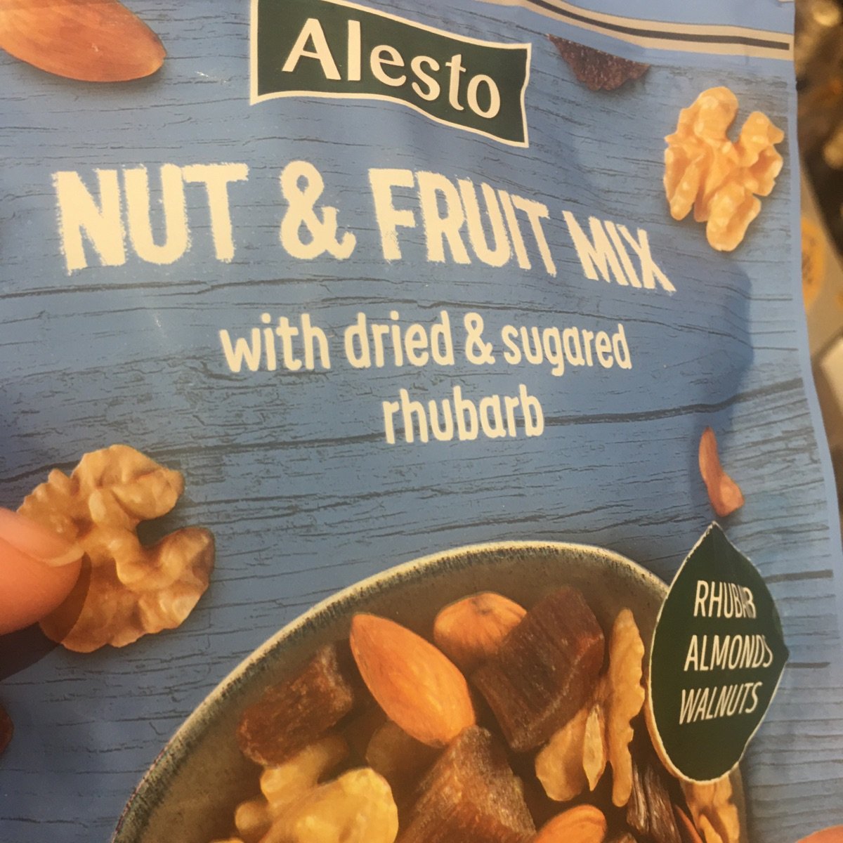 Nuts and fruit mix with dried & sugared rhubarb from Alesto - Vegan Product Reviews & Ratings ...