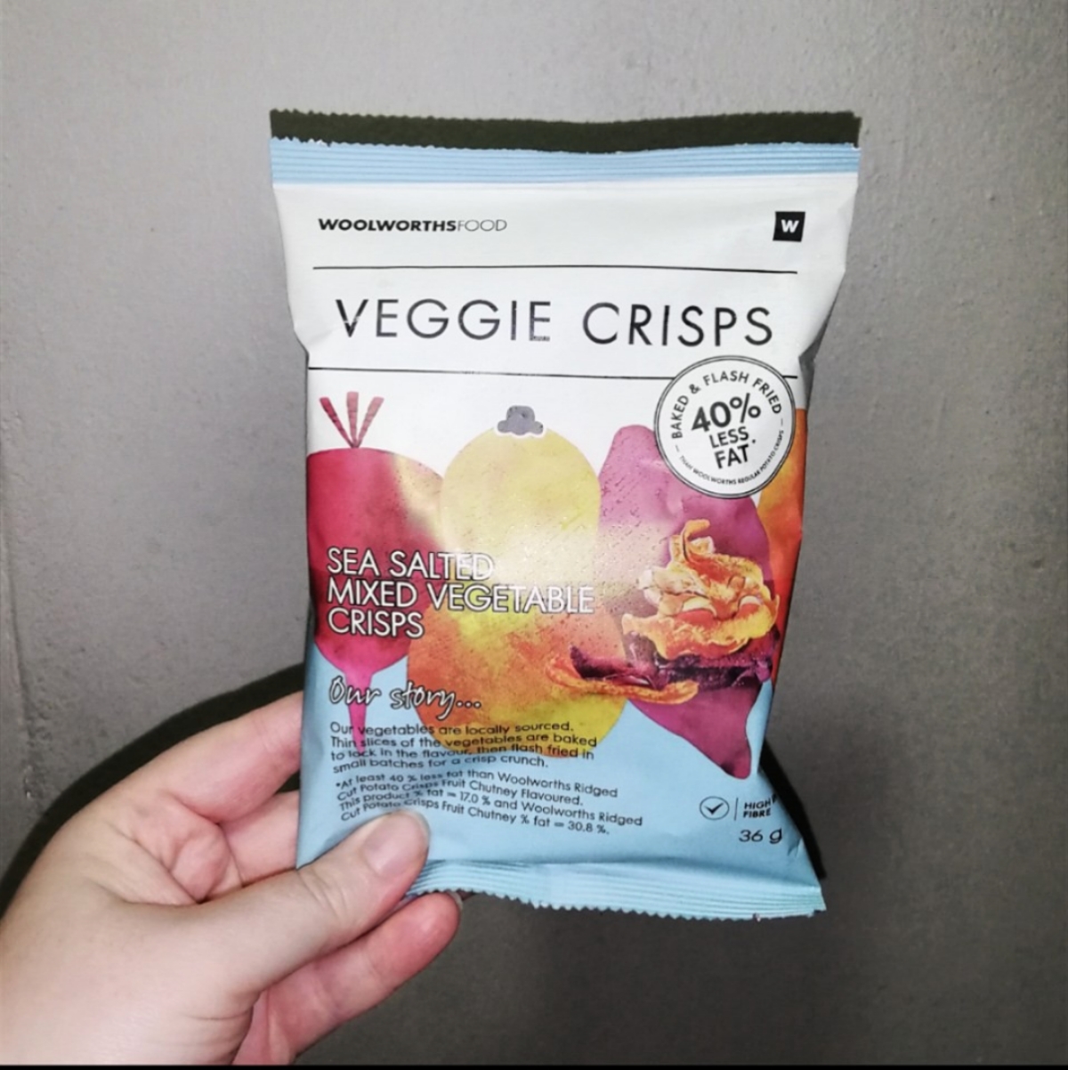 Veggie Crisps Sea Salted Mixed Vegetable Crisps from Woolworths Food ...