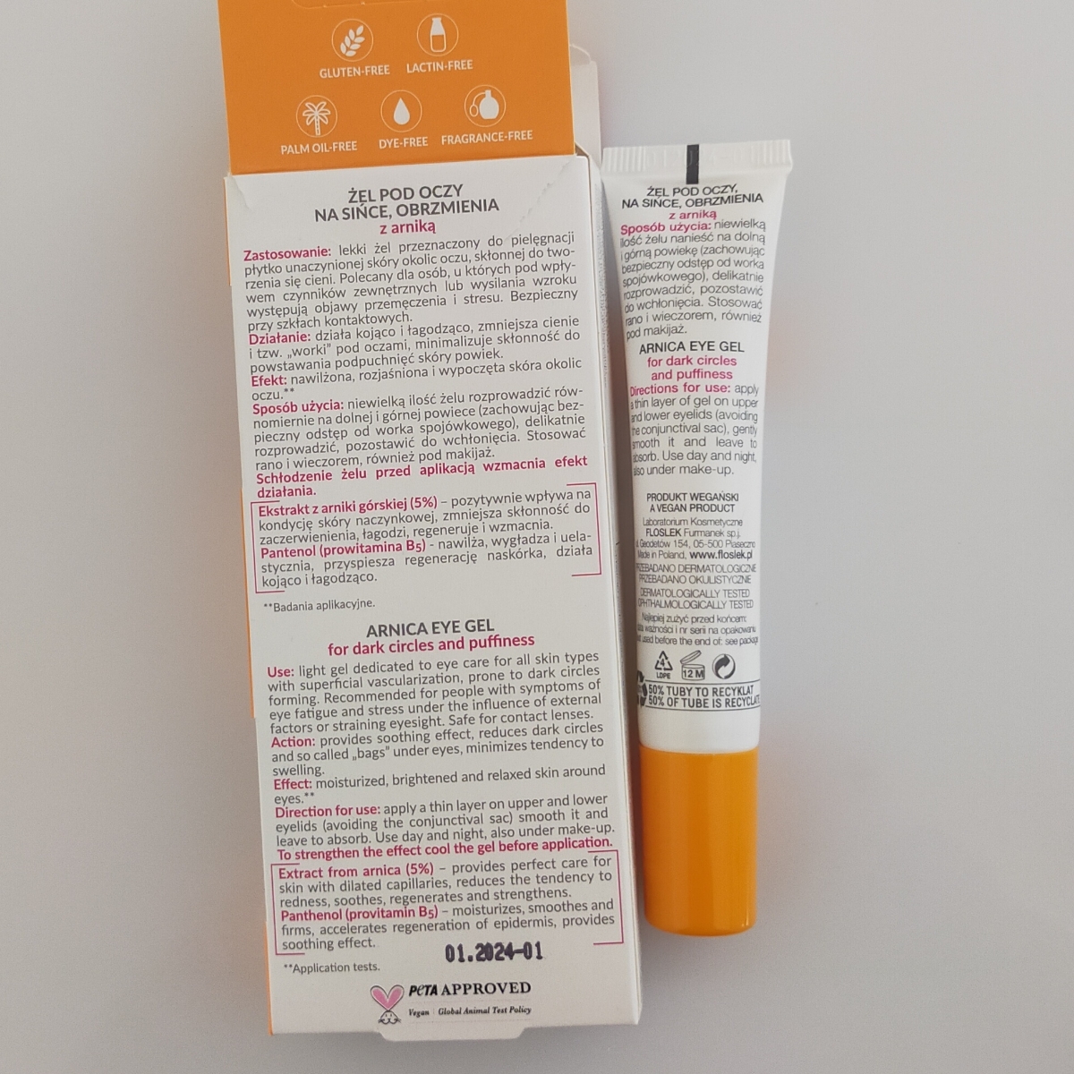 Arnica Eye gel from Flos-lek Pharma - Vegan Product Reviews & Ratings ...