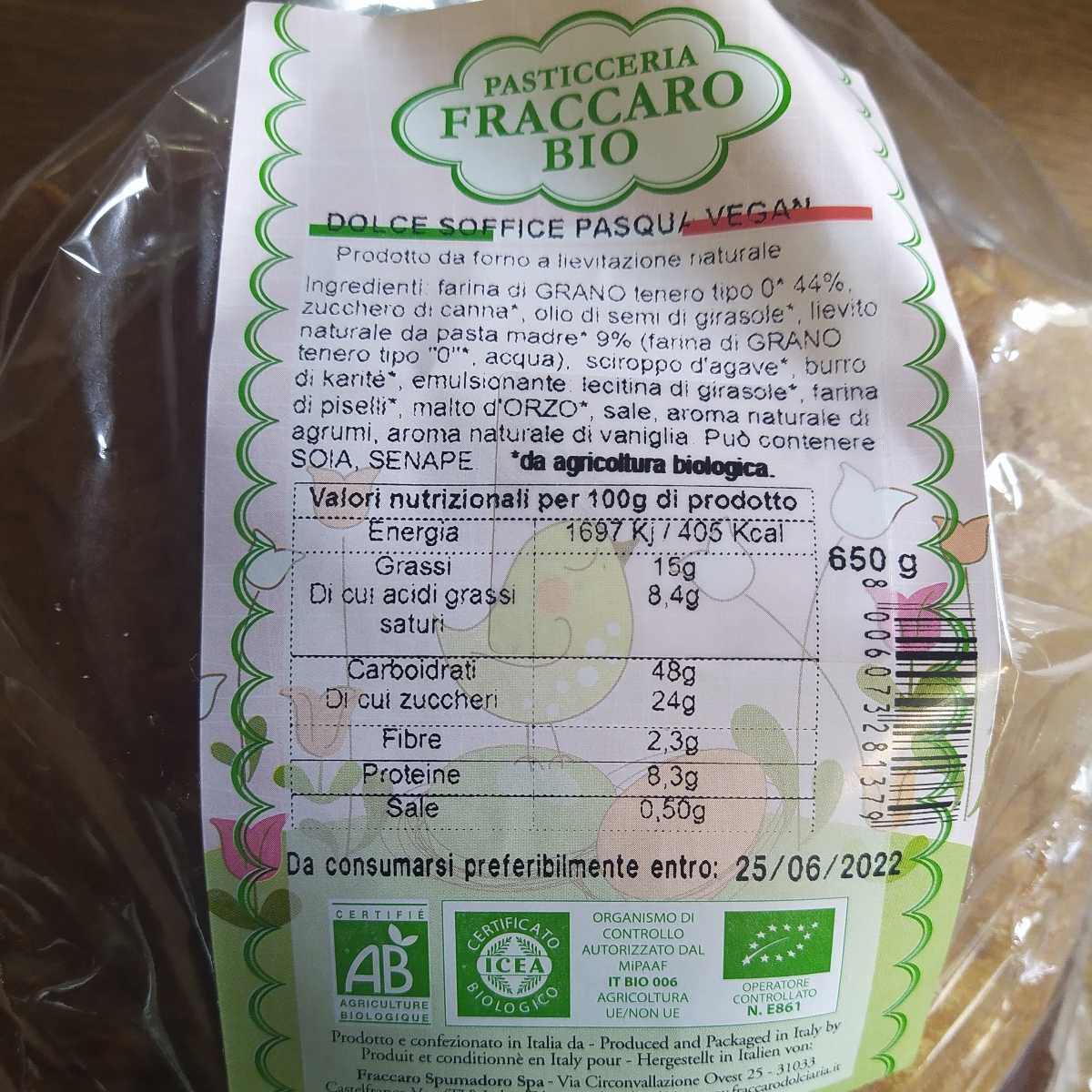 Pasticceria Fraccaro Bio dolce soffice pasqua vegan Reviews | abillion
