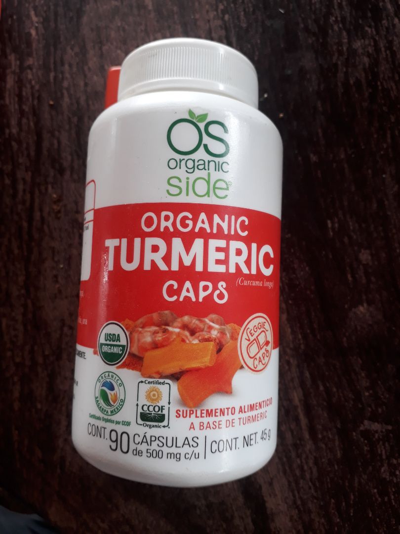 Organic turmeric caps from The organic side - Vegan Product Reviews ...
