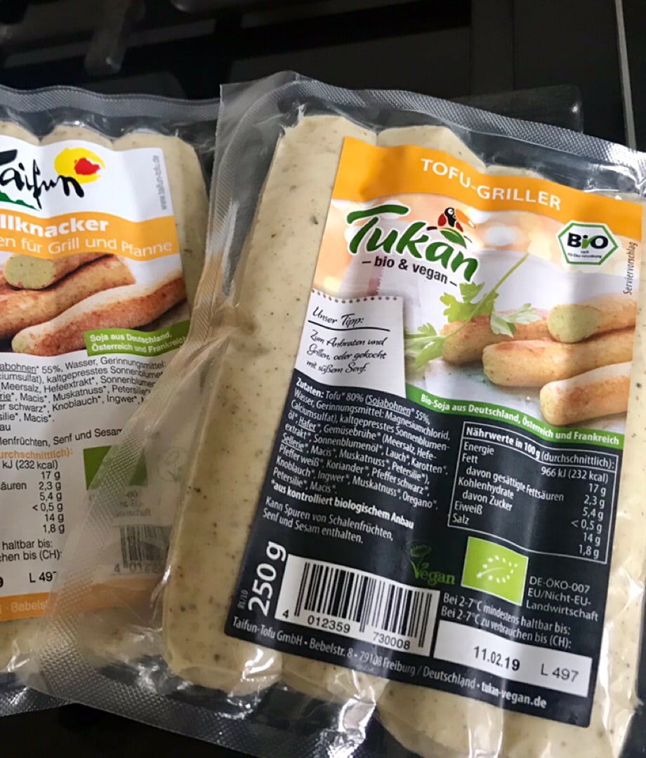 Tukan Tofu Griller / Grill Sausages from Tukan - Vegan Product Reviews ...