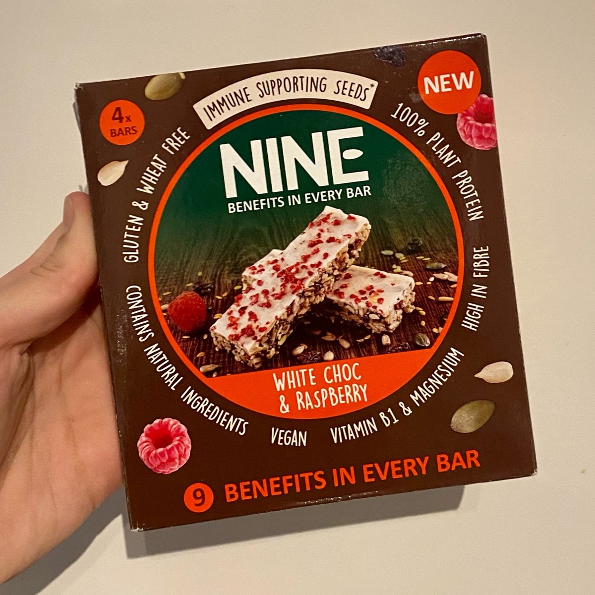 White Choc & Raspberry Seed Bar from Nine - Vegan Product Reviews ...