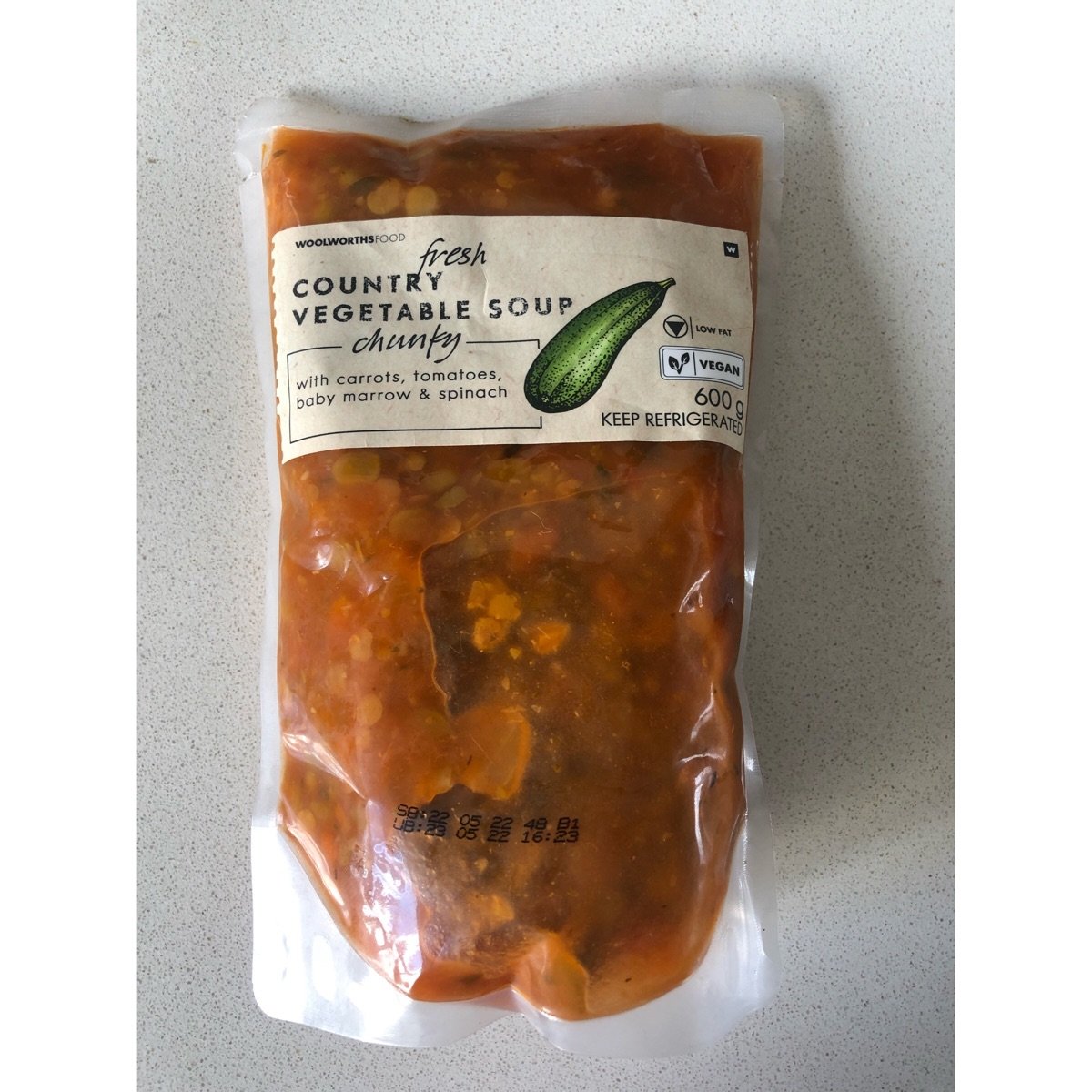 Country Fresh Vegetable Soup Chunky from Woolworths Food - Vegan ...