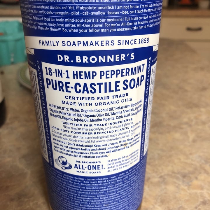 Dr. Bronner's 18 In 1 Hemp Peppermint Pure-Castile Soap Review | abillion