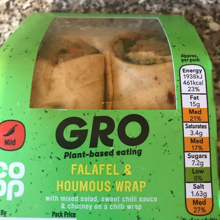 GRO Falafel and houmous wrap Review | abillion