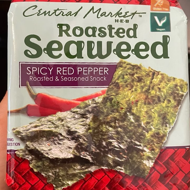 Central Market H.E.B Roasted Seaweed Spicy Red Pepper Review | abillion