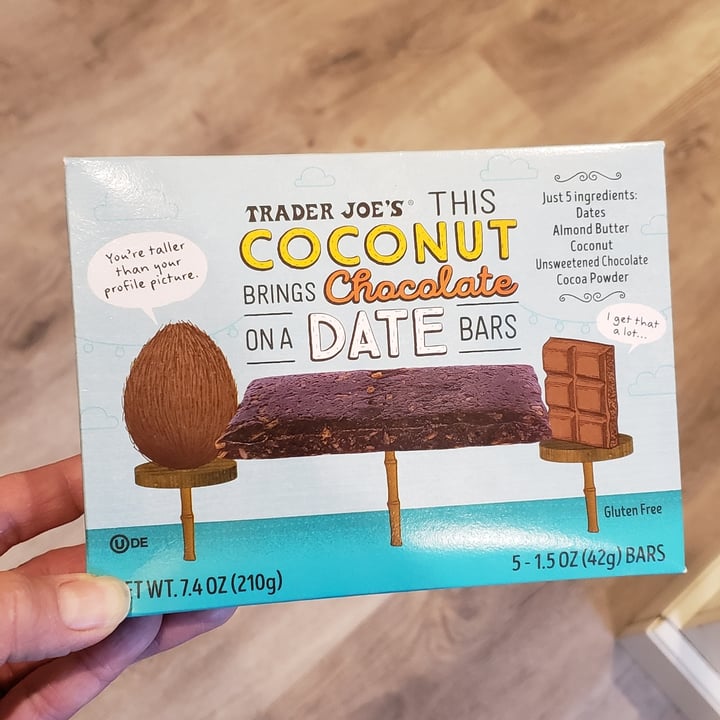 Trader Joe's This Coconut Brings Chocolate on a Date bars Review | abillion
