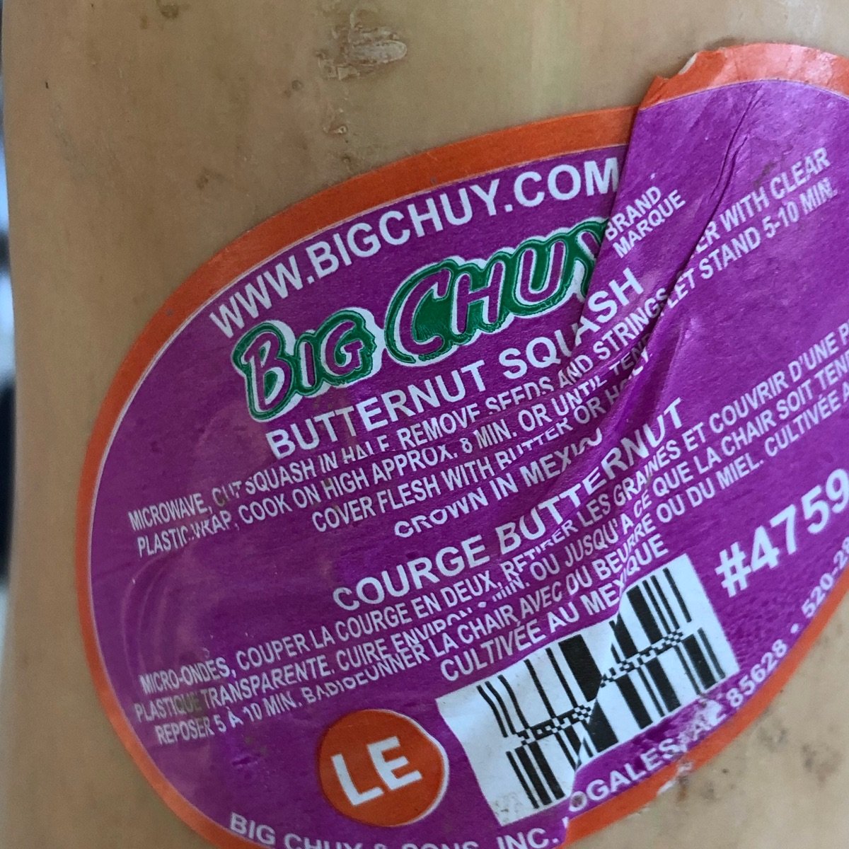 Butternut squash from Big Chuy - Vegan Product Reviews & Ratings | abillion