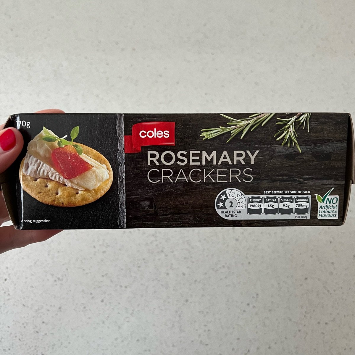 Rosemary Crackers from Coles - Vegan Product Reviews & Ratings | abillion