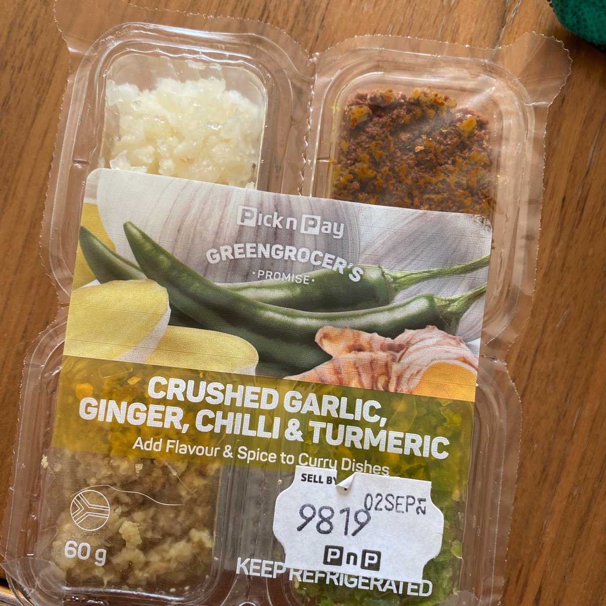 Crushed garlic ginger chilli & turmeric from Pick n Pay - Vegan Product ...