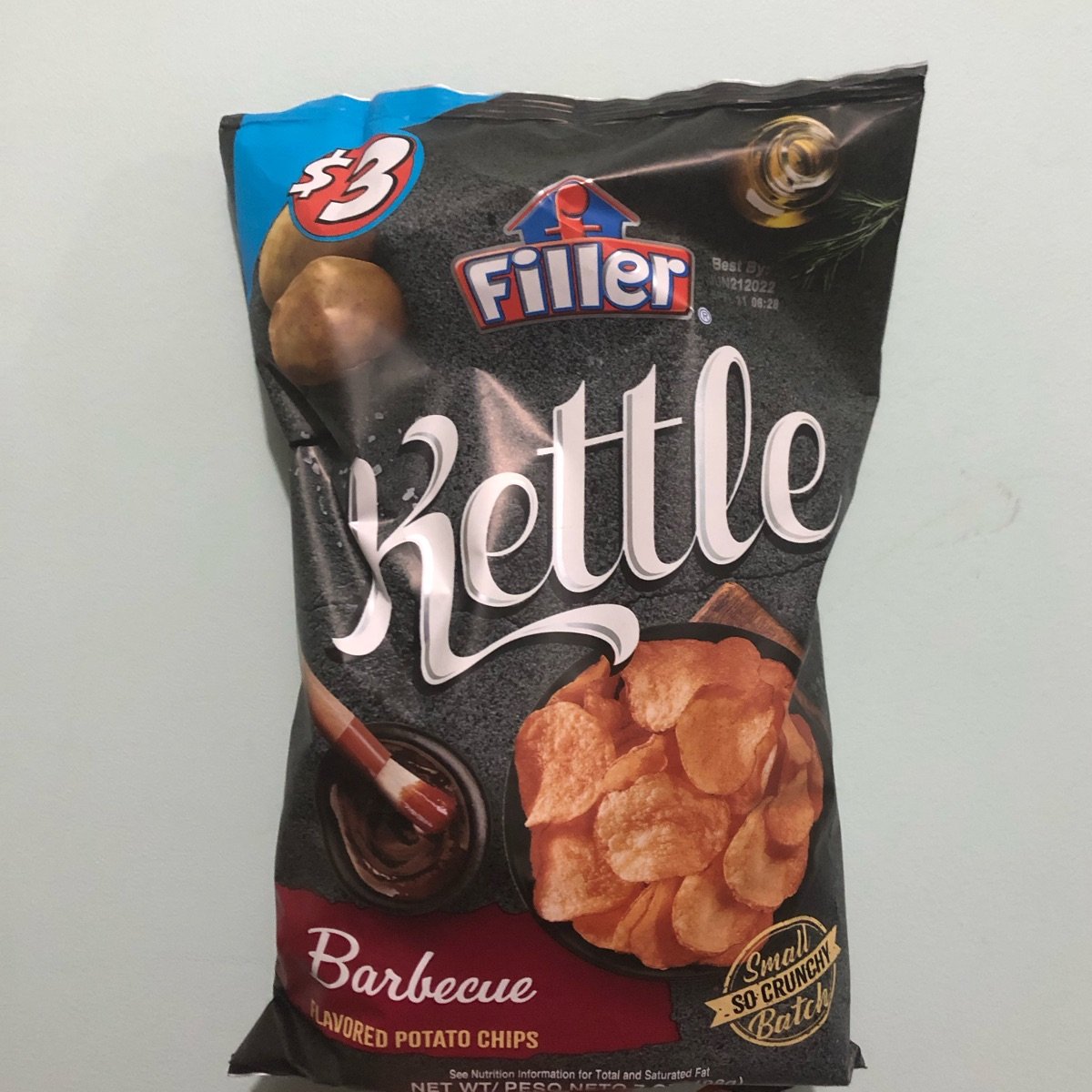 Kettle Barbeque Flavored Potato Chips from Filler - Vegan Product ...